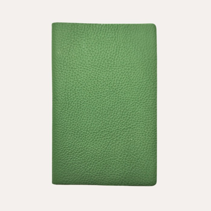 Leather Pocket Notebook Light Green - The Silver Pear